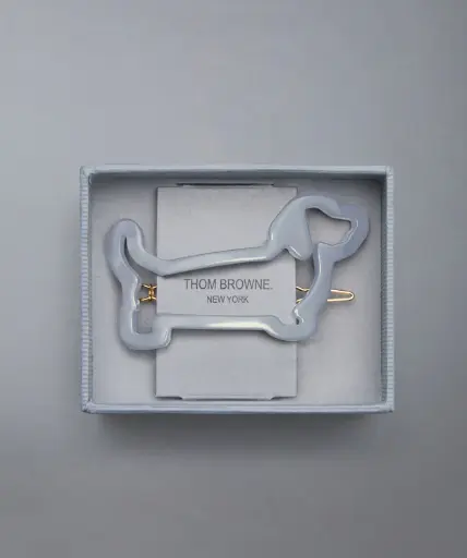 Thom Browne Hector Clips In Acetate - Med Grey