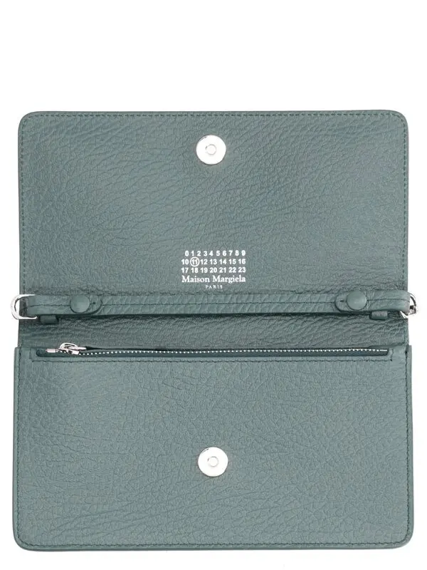 MAISON MARGIELA Four Stitches Wallet With Chain - Green