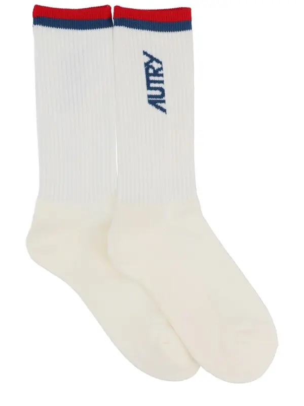 AUTRY Logo Socks - White