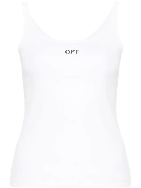 Off White Off Stamp Rib Tank Top