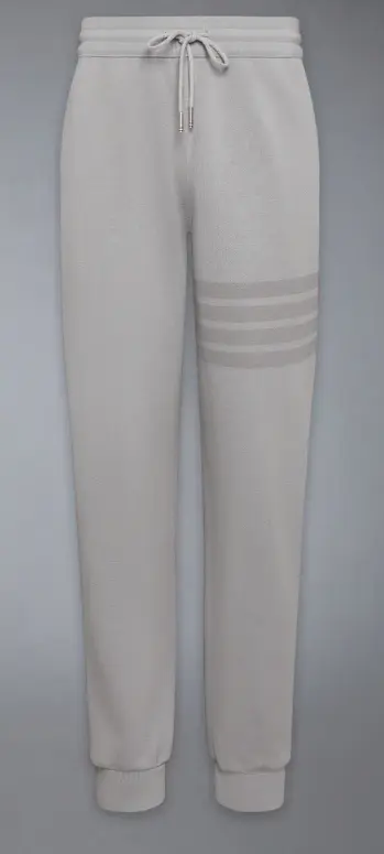 Thom Browne Sweatpants W/ Overdyed Bar In Solid Loopback