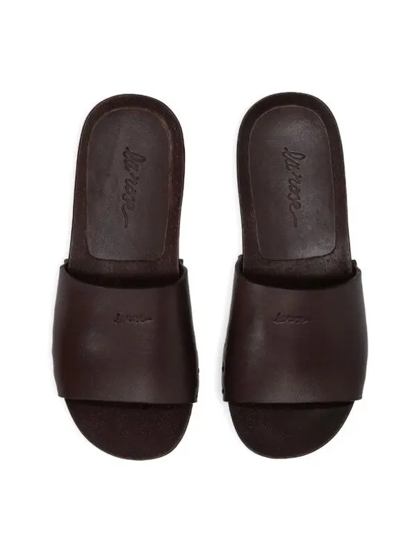 LA ROSE Leather Clogs - T Moro