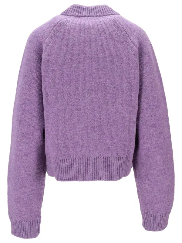 B.B. WALACE Crew Neck Cardigan - Lilac