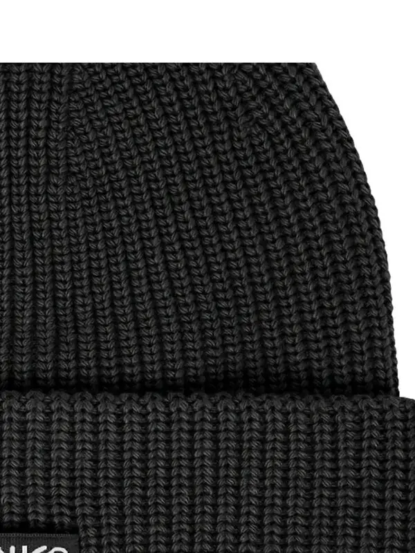 Pinko Bosnia Beanie Half English Rib - Nero Limousine