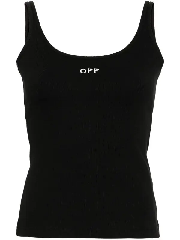 Off White Off Stamp Rib Tank Top