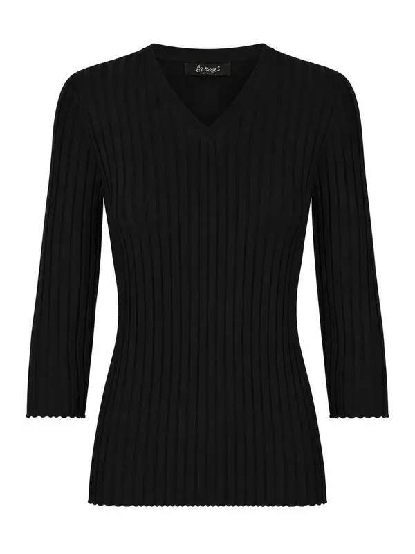 LA ROSE Cashmere And Silk Top - Nero