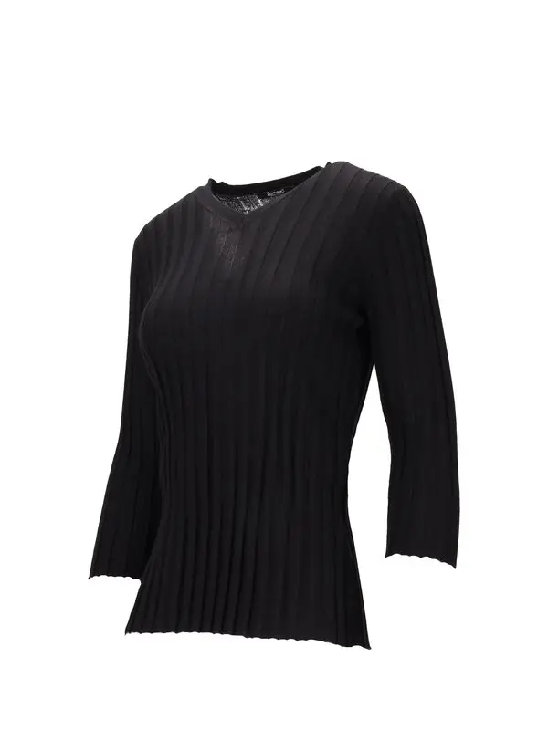 LA ROSE Cashmere And Silk Top - Nero