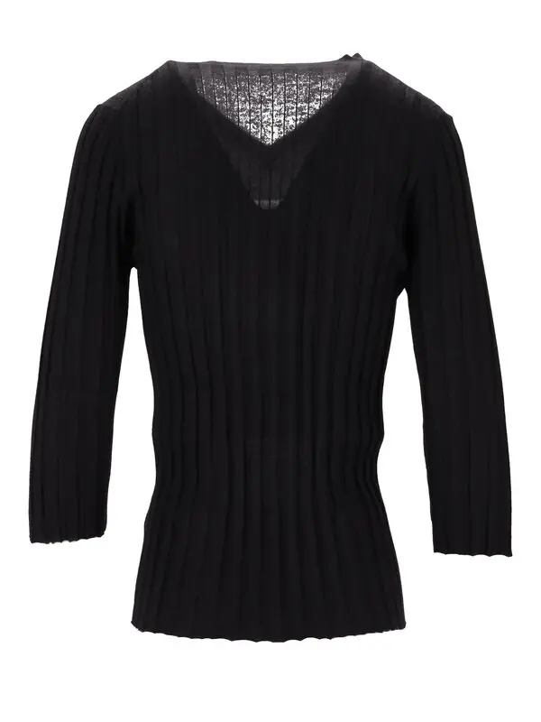 LA ROSE Cashmere And Silk Top - Nero