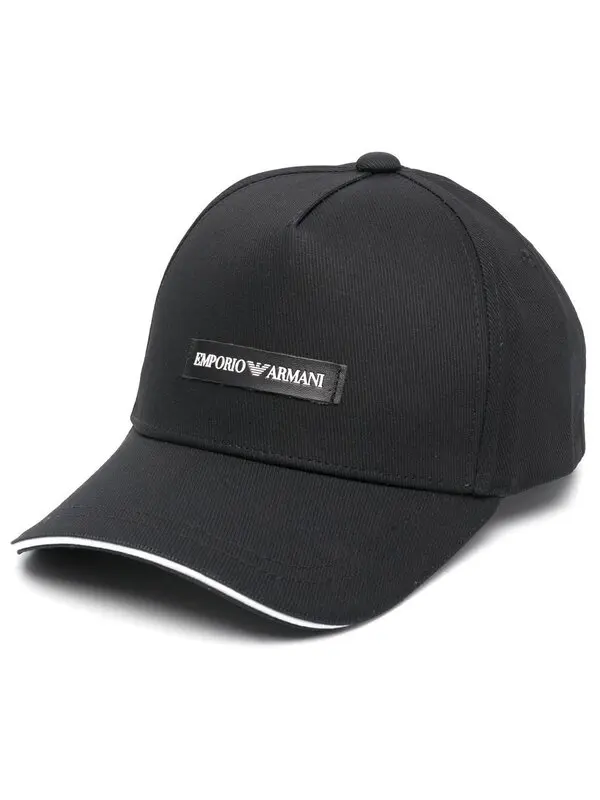 Emporio Armani Logo Baseball Cap - Black