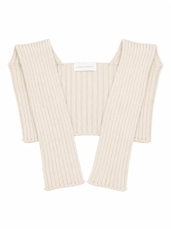 NICCOLO PASQUALETTI Parte Scarf Wool Yarn - Cream