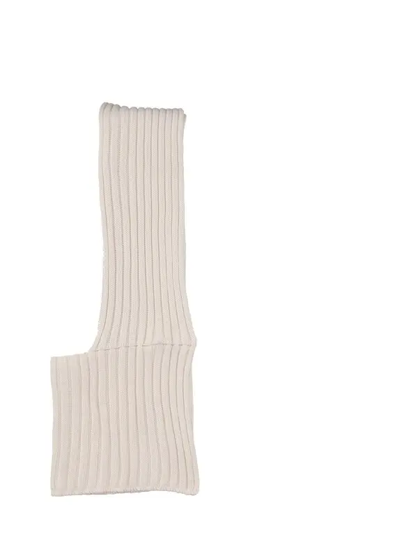 NICCOLO PASQUALETTI Parte Scarf Wool Yarn - Cream