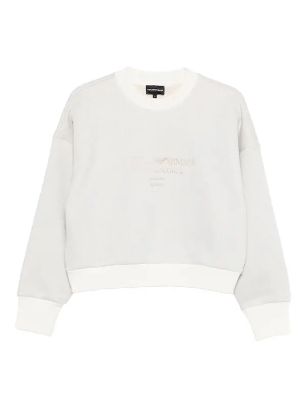 Emporio Armani Lurex Sweatshirt - White