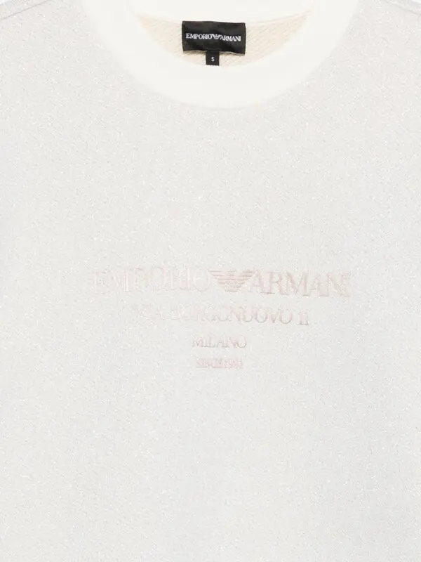 Emporio Armani Lurex Sweatshirt - White