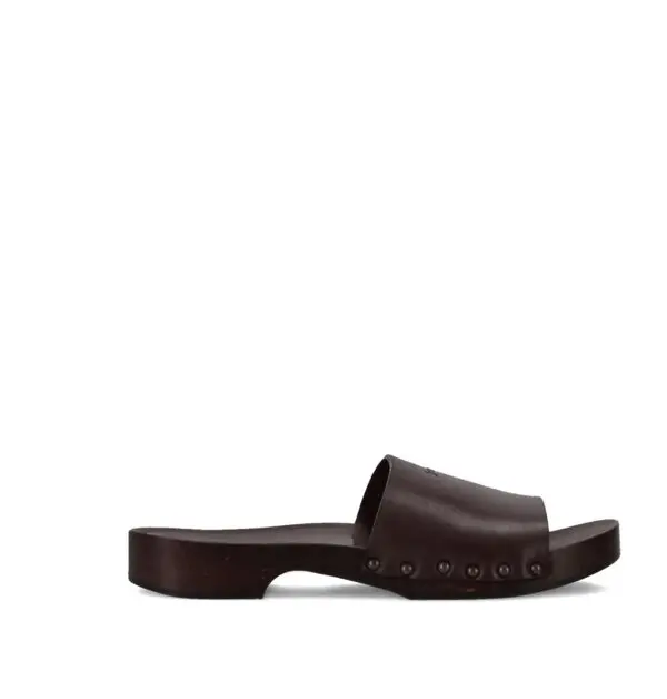 LA ROSE Leather Clogs - Radica