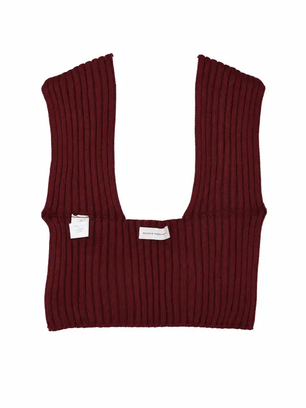 NICCOLO PASQUALETTI Parte Scarf Wool Yarn - Burgundy
