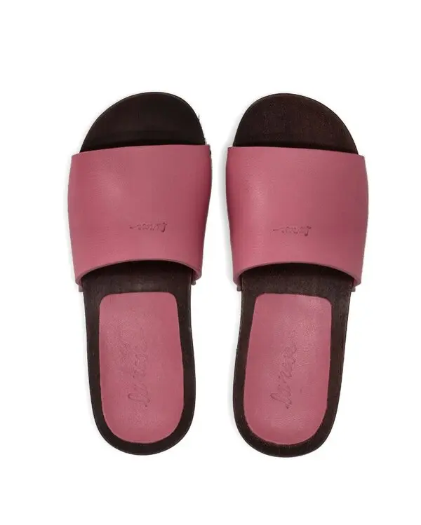 LA ROSE Leather Clogs - Rosa