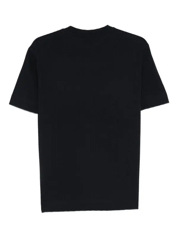 Emporio Armani Logo Cotton T Shirt - Blue