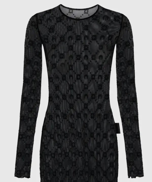 MARINE SERRE Moonogram Mesh Mini Dress