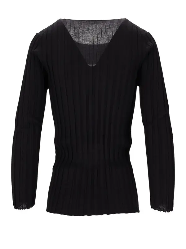 LA ROSE Cashmere And Silk Blend Top - Nero