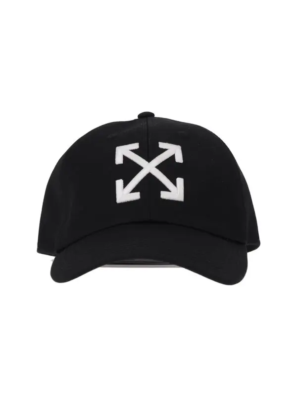 Off White Arrow Drill Baseball Cap - Black - White