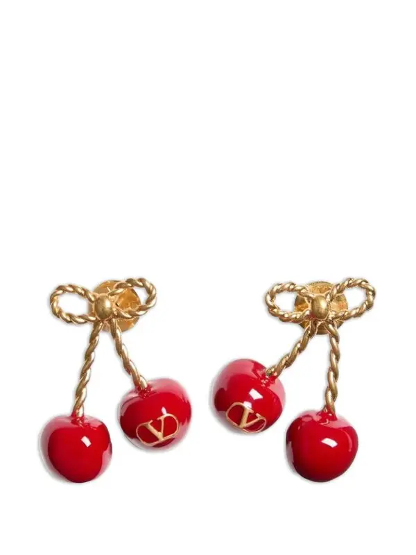 Valentino Garavani Cherryfic Stud Earrings - Red