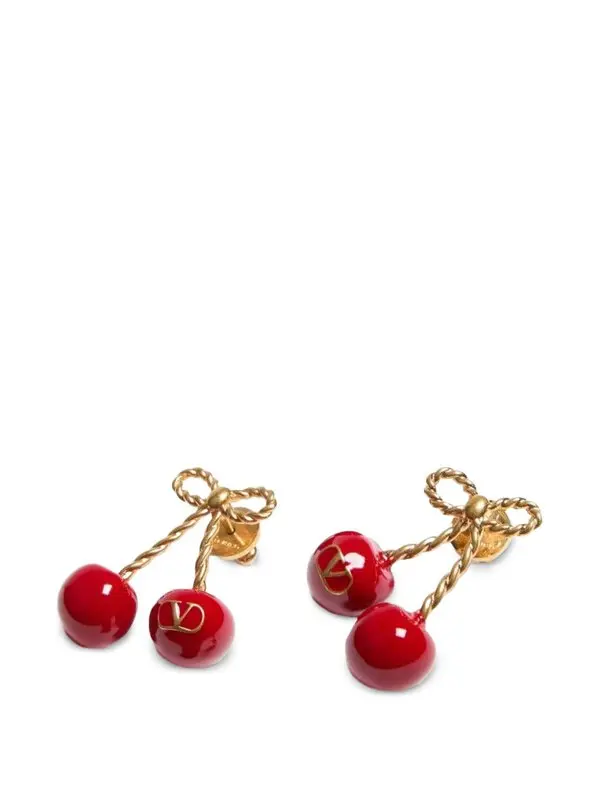 Valentino Garavani Cherryfic Stud Earrings - Red