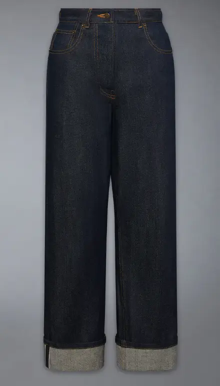 Thom Browne Classic Five Pocket Denim Pant - Navy