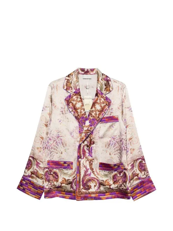 PIERRE-LOUIS MASCIA Printed Silk Jacket - Pink