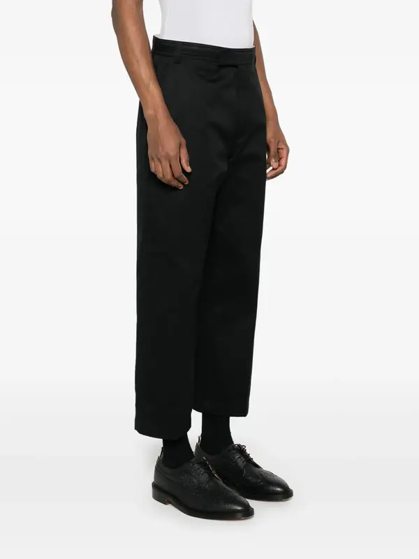 Thom Browne Mid Rise Tapered Chinos