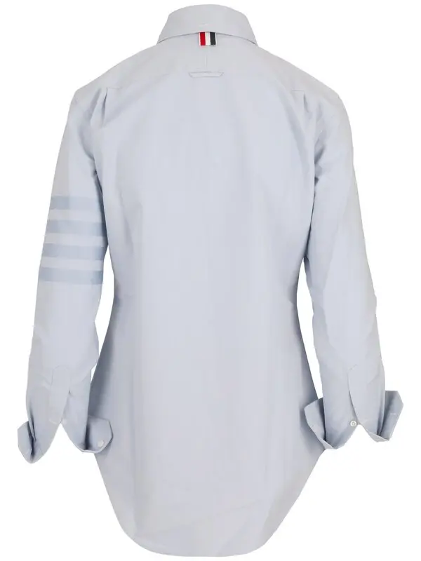 Thom Browne Classic Point Collar Shirt With Satin Weave - Light Blue