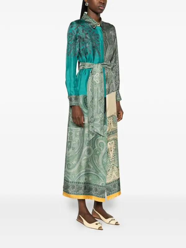 PIERRE-LOUIS MASCIA Printed Silk Shirt Dress