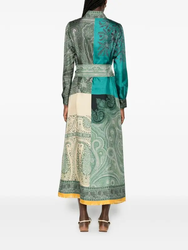 PIERRE-LOUIS MASCIA Printed Silk Shirt Dress