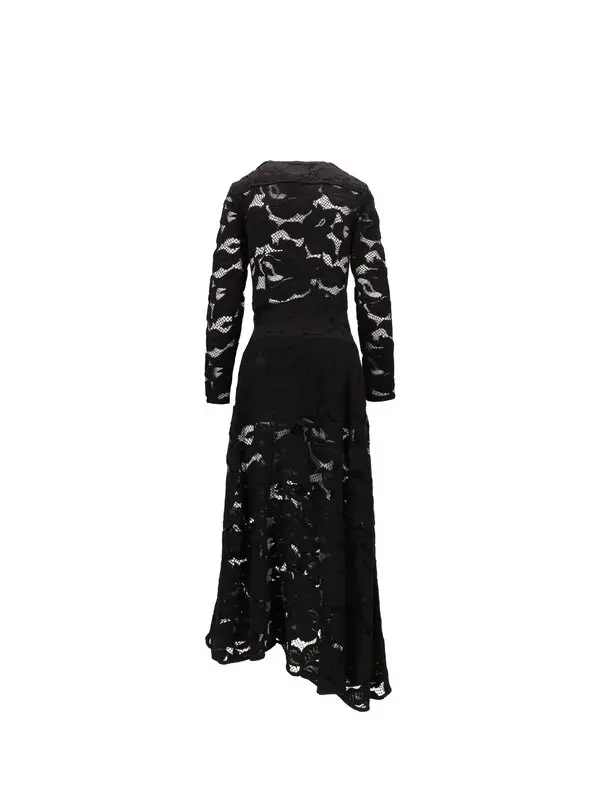 PATOU Long Sleeves Lace Midi Dress