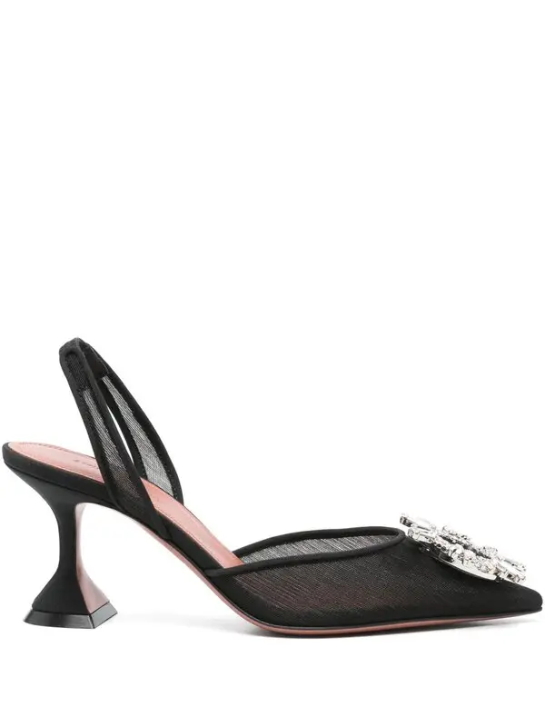 Amina Muaddi Begum Slingback Pumps - Black