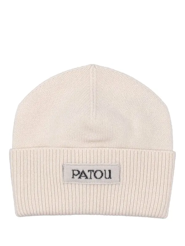 Patou Label Beanie - White
