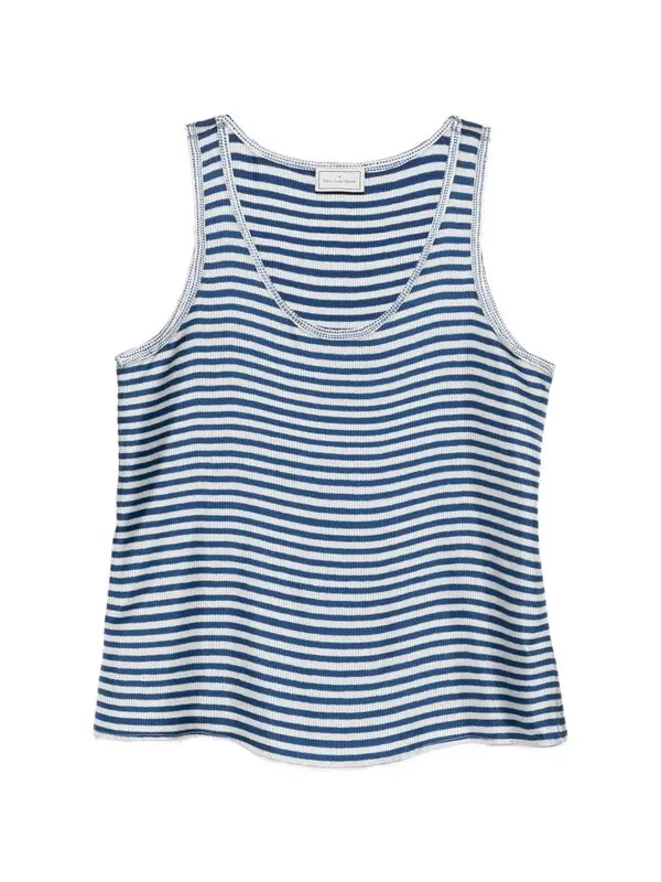 PIERRE-LOUIS MASCIA Striped Tank Top - Blue