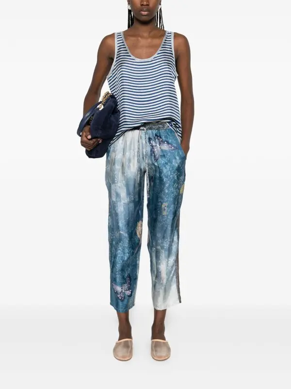 PIERRE-LOUIS MASCIA Striped Tank Top - Blue