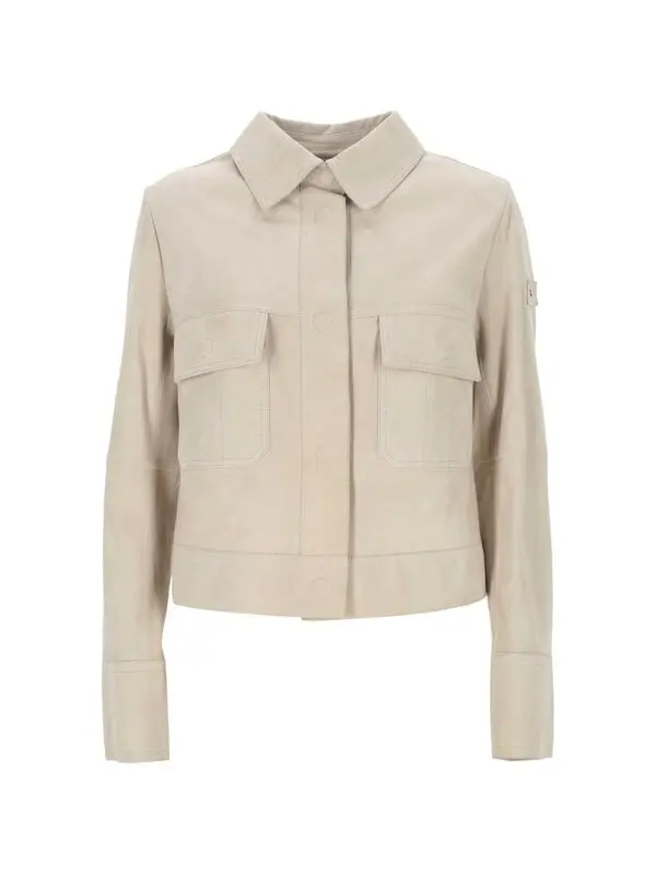 Peuterey Ilya Suede Leather Jacket - Beige