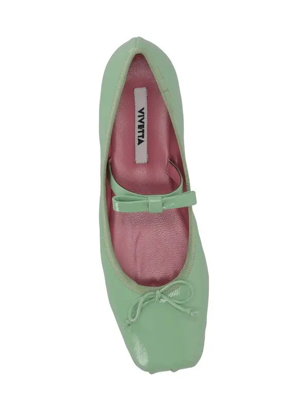 Vivetta Ballerina With Tie Fastening - Verde Acqua