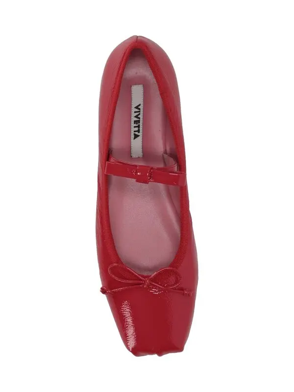 Vivetta Ballerina With Bow Detailing - Rosso