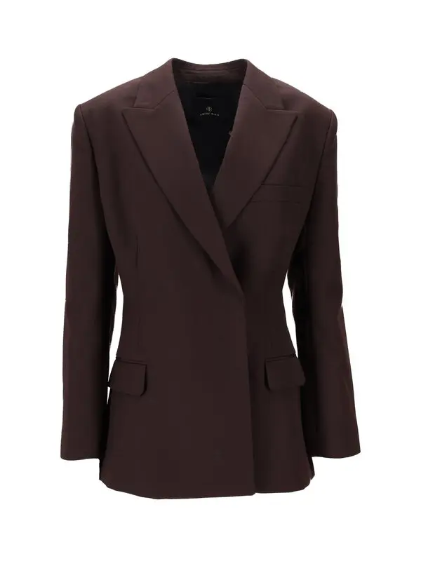 ANINE BING Aretha Blazer - Dark Brown