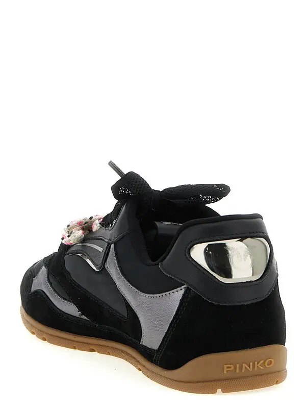 Pinko Suede And Leather Sneakers