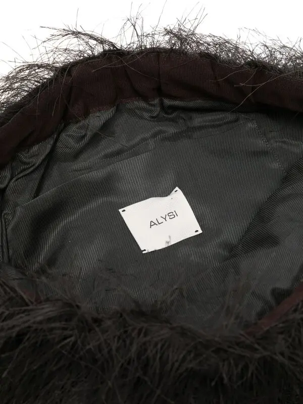 ALYSI Fringed Top Handle Shoulder Bag