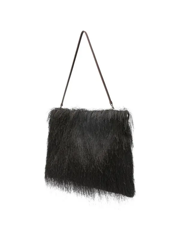ALYSI Fringed Top Handle Shoulder Bag