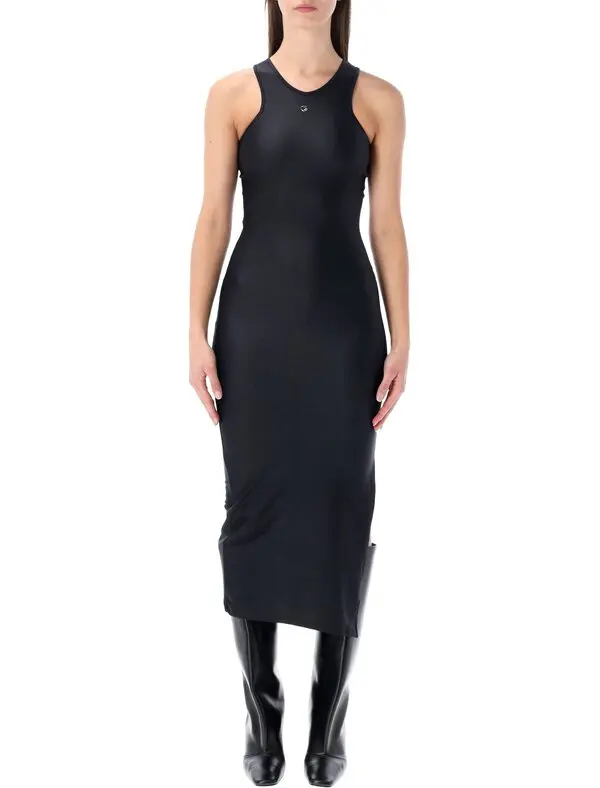 Coperni Fitted Racer Tank Midi Dress - Black