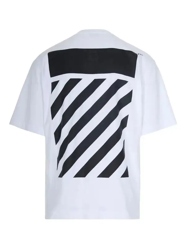 Off White Flannel Diag Skate S/s Tee White Black - White - Black