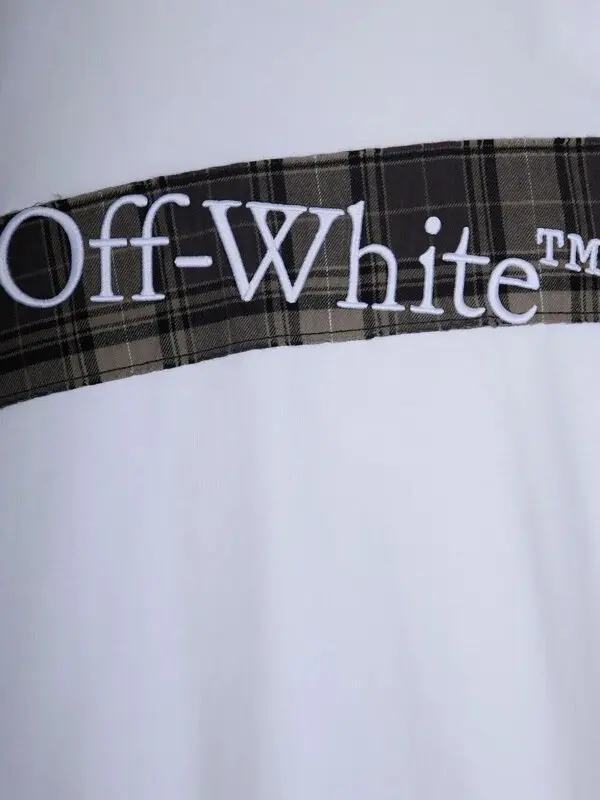 Off White Flannel Diag Skate S/s Tee White Black