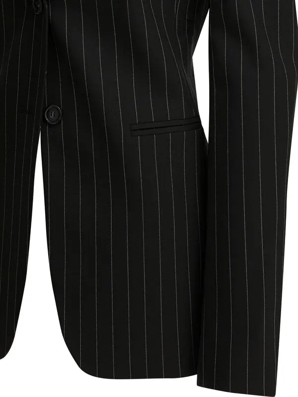 Max Mara Virgin Wool Pinstripe Blazer