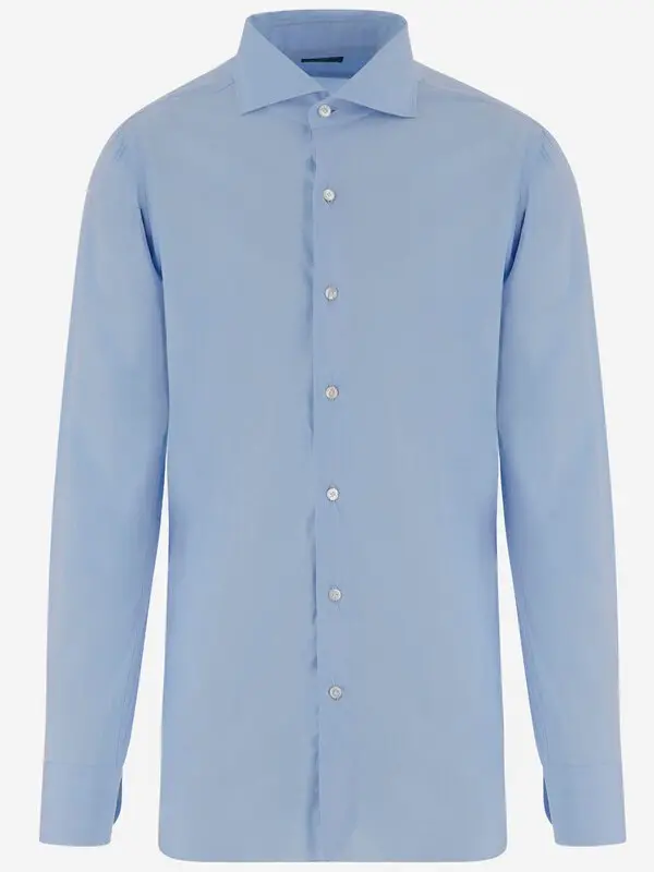 FINAMORE 1925 Stretch Cotton Blend Shirt