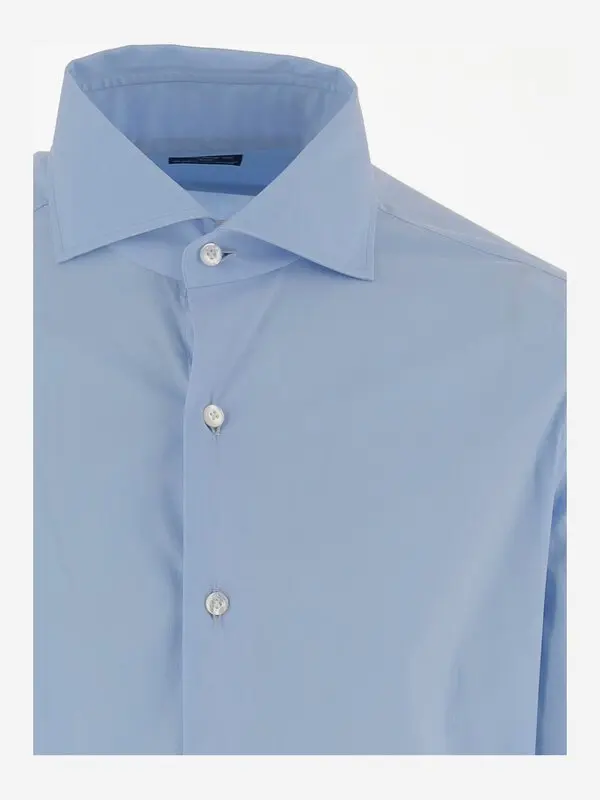 FINAMORE 1925 Stretch Cotton Blend Shirt
